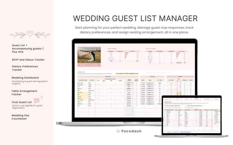 Wedding Guest List Manager - PocoDash